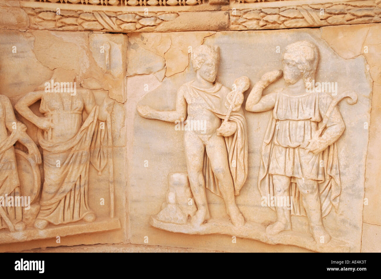 High reliefs, The Theatre, Sabrata (Sabratha), UNESCO World Heritage ...