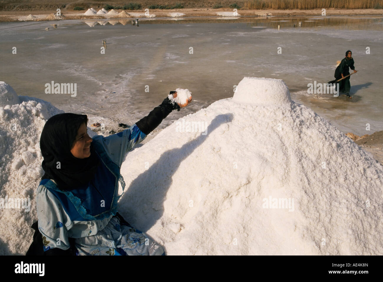 Salt pan, Nippur, Iraq, Middle East Stock Photo - Alamy