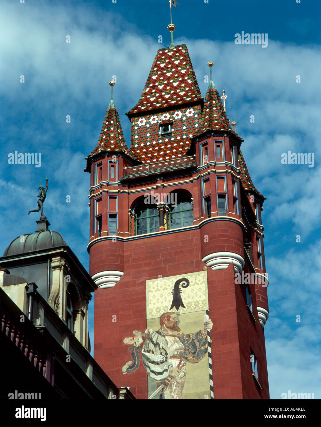 switzerland bale city hall tower Stock Photo - Alamy