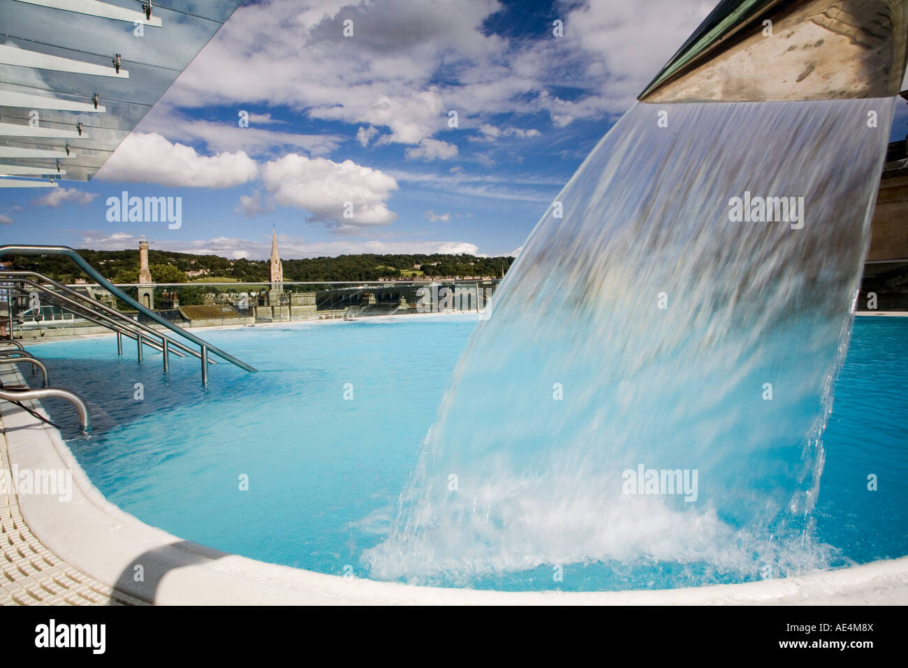 Roof Top Pool in New Royal Bath, Thermae Bath Spa, Bath, Avon, England ...
