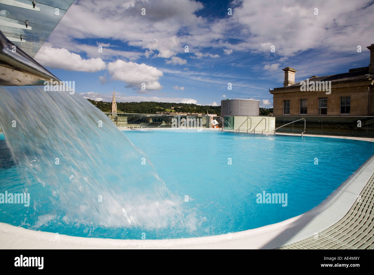 Roof Top Pool in New Royal Bath, Thermae Bath Spa, Bath, Avon, England ...