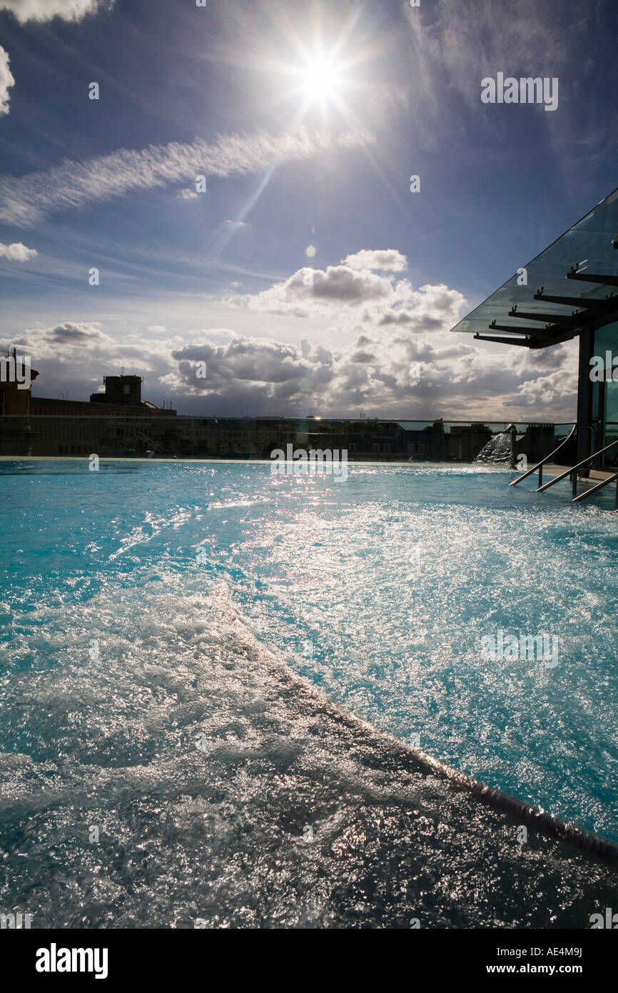Roof Top Pool in New Royal Bath, Thermae Bath Spa, Bath, Avon, England ...