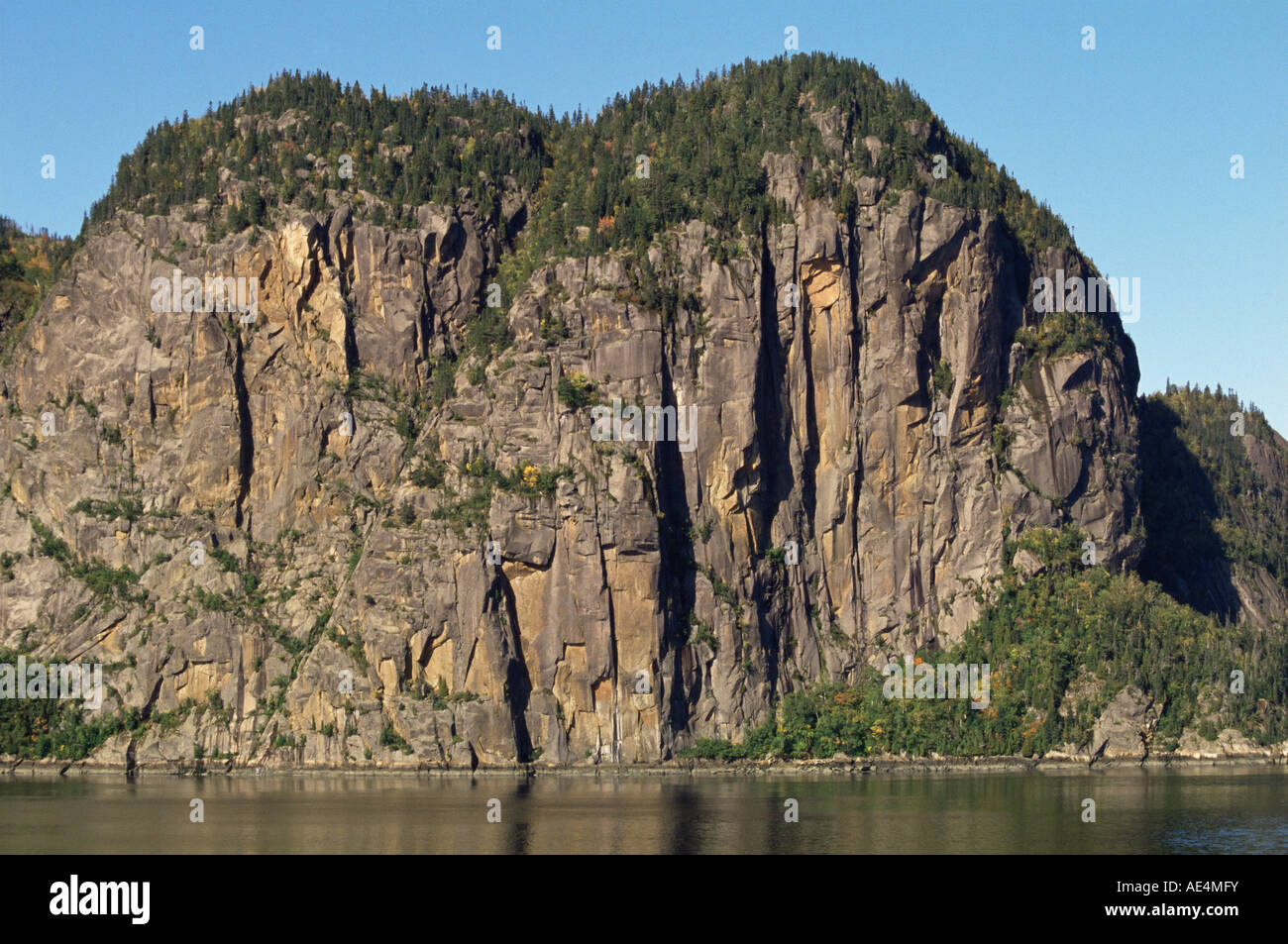 Cape Trinity at entrance to Eternity Bay, Saguenay River, off St ...