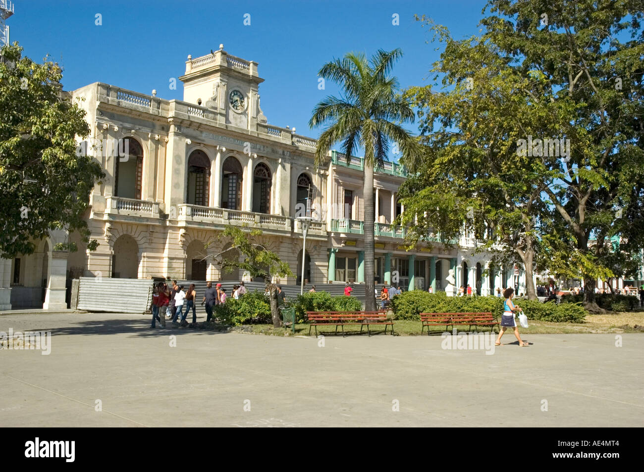 Colonial Building around Parque Vidal, Santa Clara, Cuba Stock Photo ...