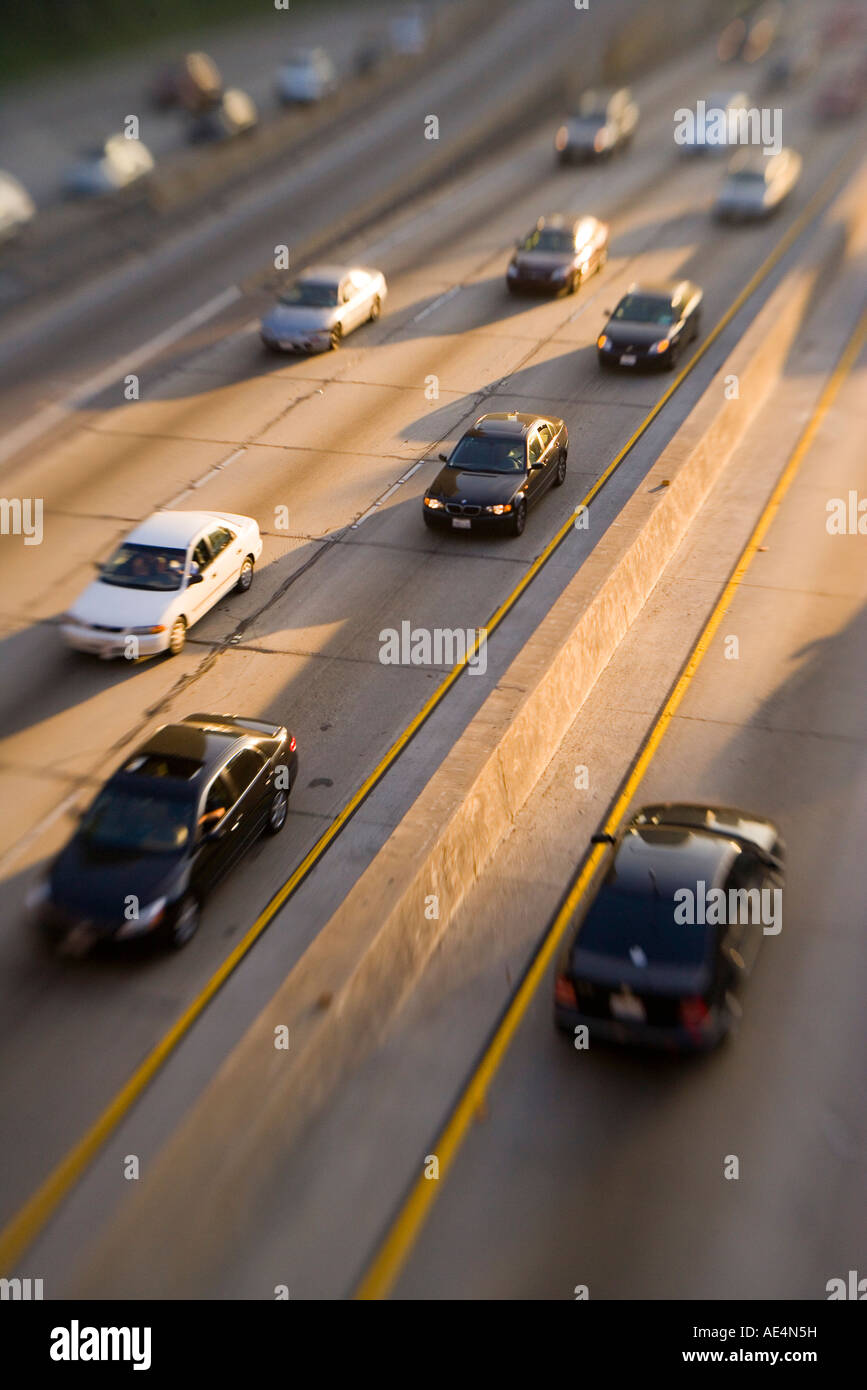Crowded freeway los angeles california hi-res stock photography and ...