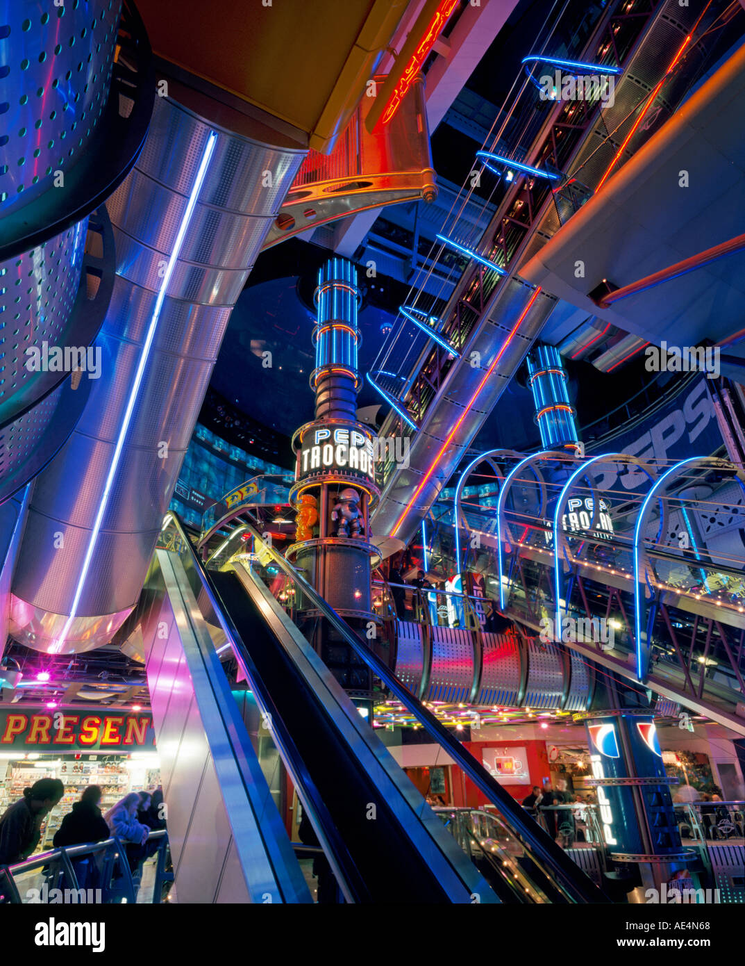 Neon Lights At Night From Space