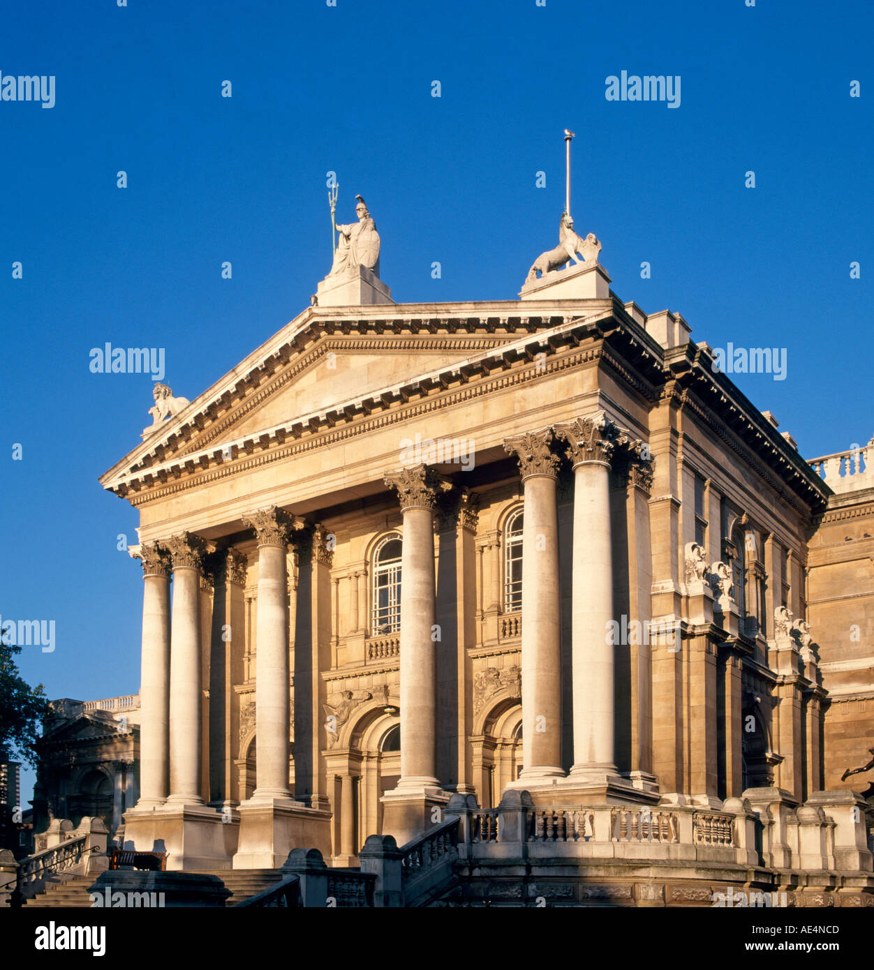 Tate Gallery without banners Corrected perspective Millbank London SW1 ...