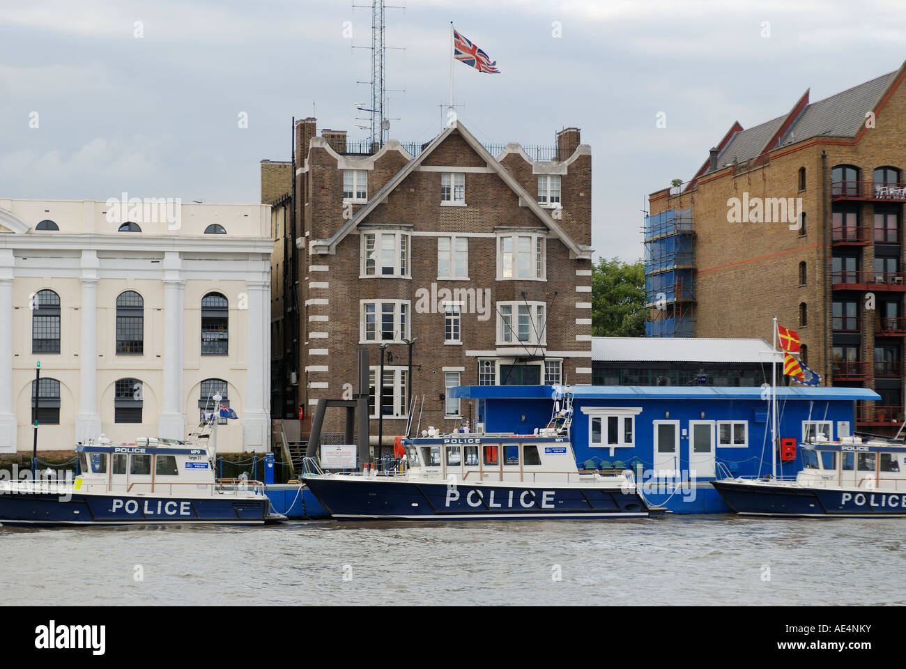 Thames River Police Station At Wapping High Resolution Stock ...