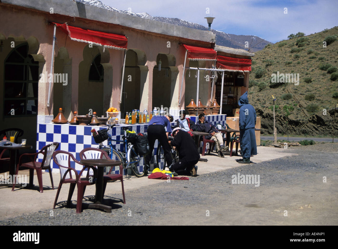 Atlas Mountains, Morocco. Roadside Rest Stop Stock Photo - Alamy