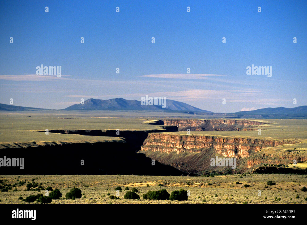 The cavernous Rio Grande Gorge etches the landscape of northern New ...