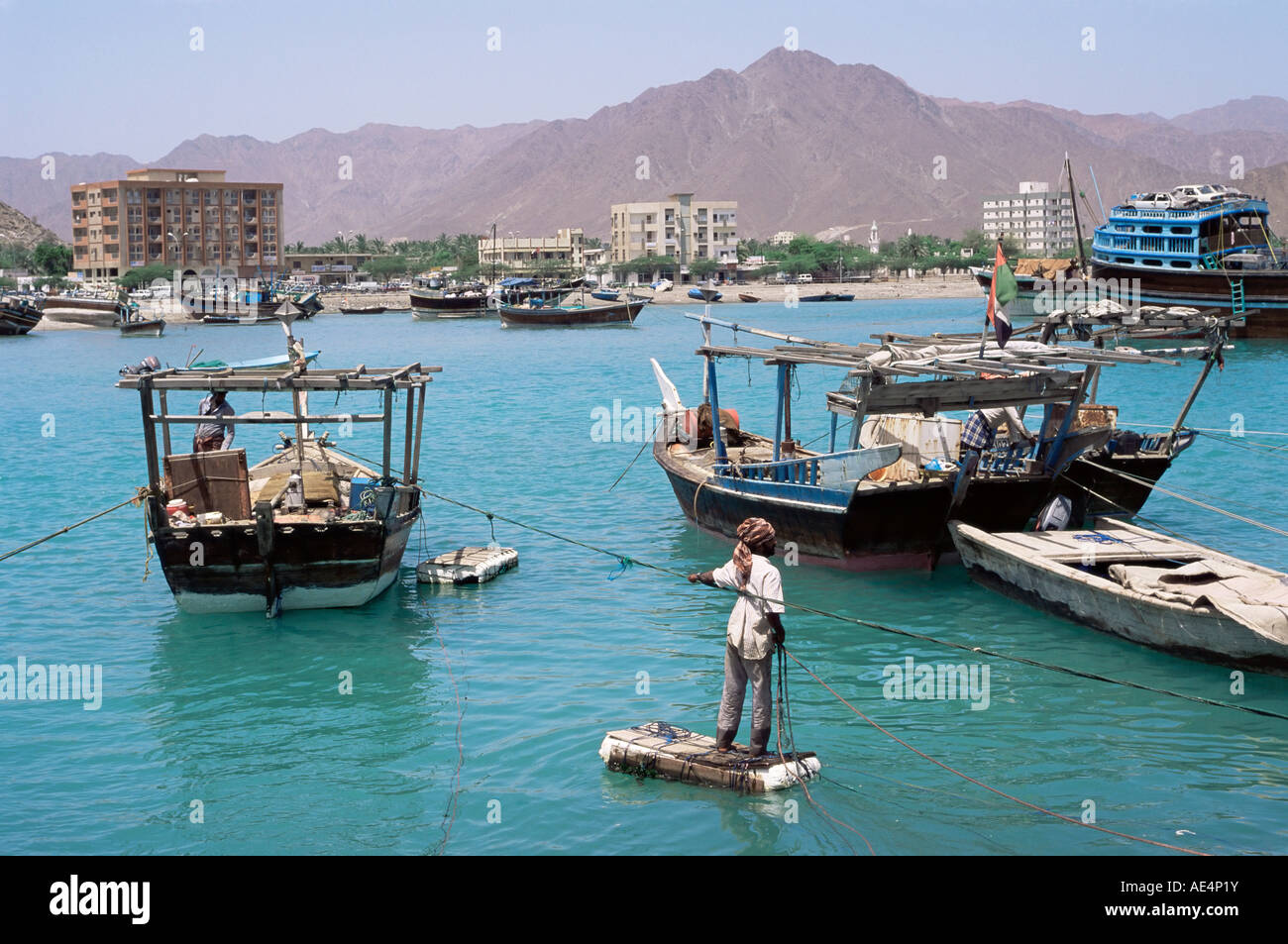 Khor Fakkan, Fujairah Sheikdom, United Arab Emirates, Middle East Stock ...