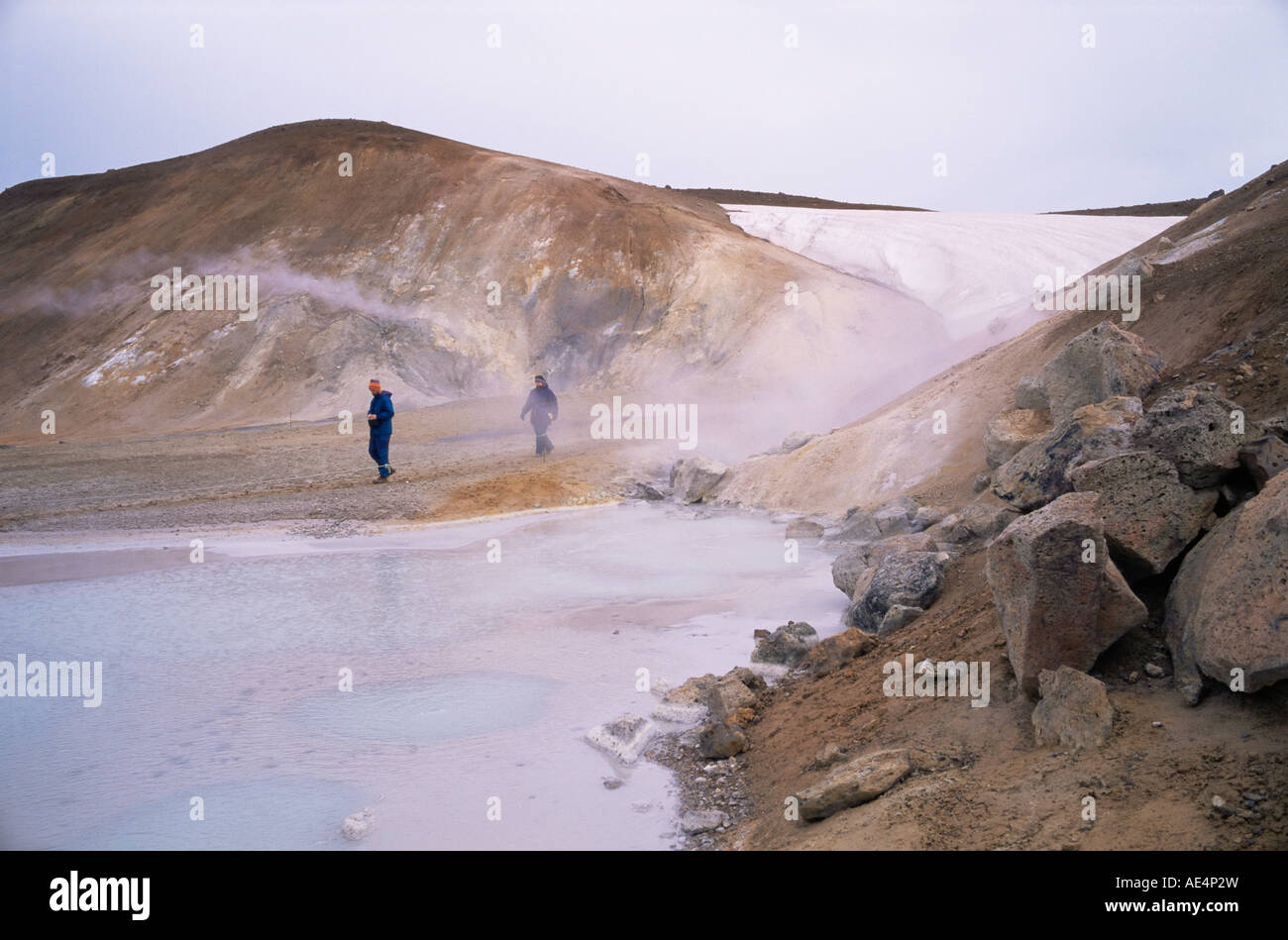 Volcanic region, Krafla, North East area, Iceland, Polar Regions Stock ...