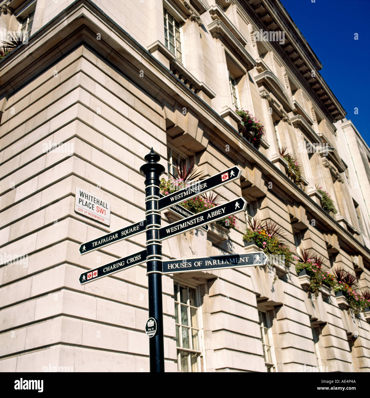Signage on Whitehall Place London SW1 England Stock Photo - Alamy