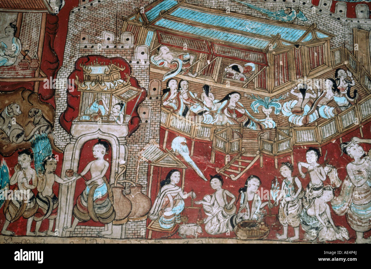 Murals, Ananda temple, Bagan (Pagan), Myanmar (Burma), Asia Stock Photo ...