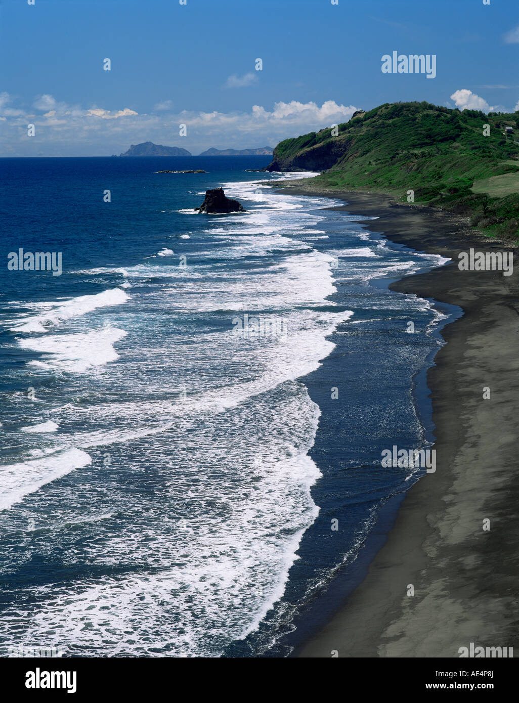 Windward coast at Argyle Beach, St. Vincent, Windward Islands, West ...