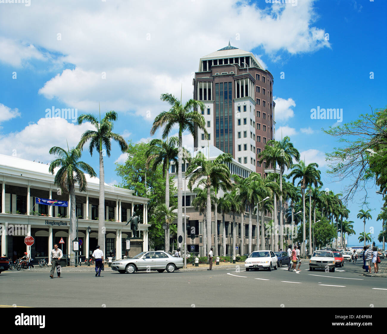 City centre and State Bank, Port Louis, Mauritius, Indian Ocean, Africa ...