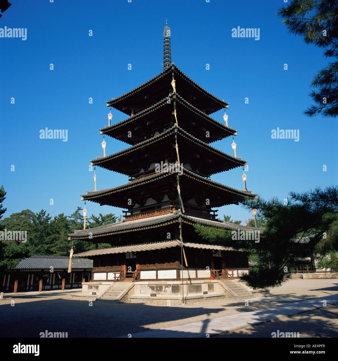 Horyu ji temple nara kansai japan hi-res stock photography and images ...