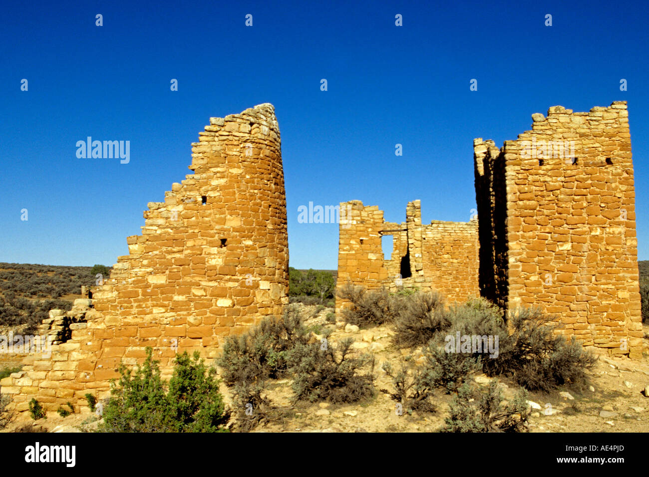 Ancient towers distinguish the pueblo ruins at Hovenweep National ...
