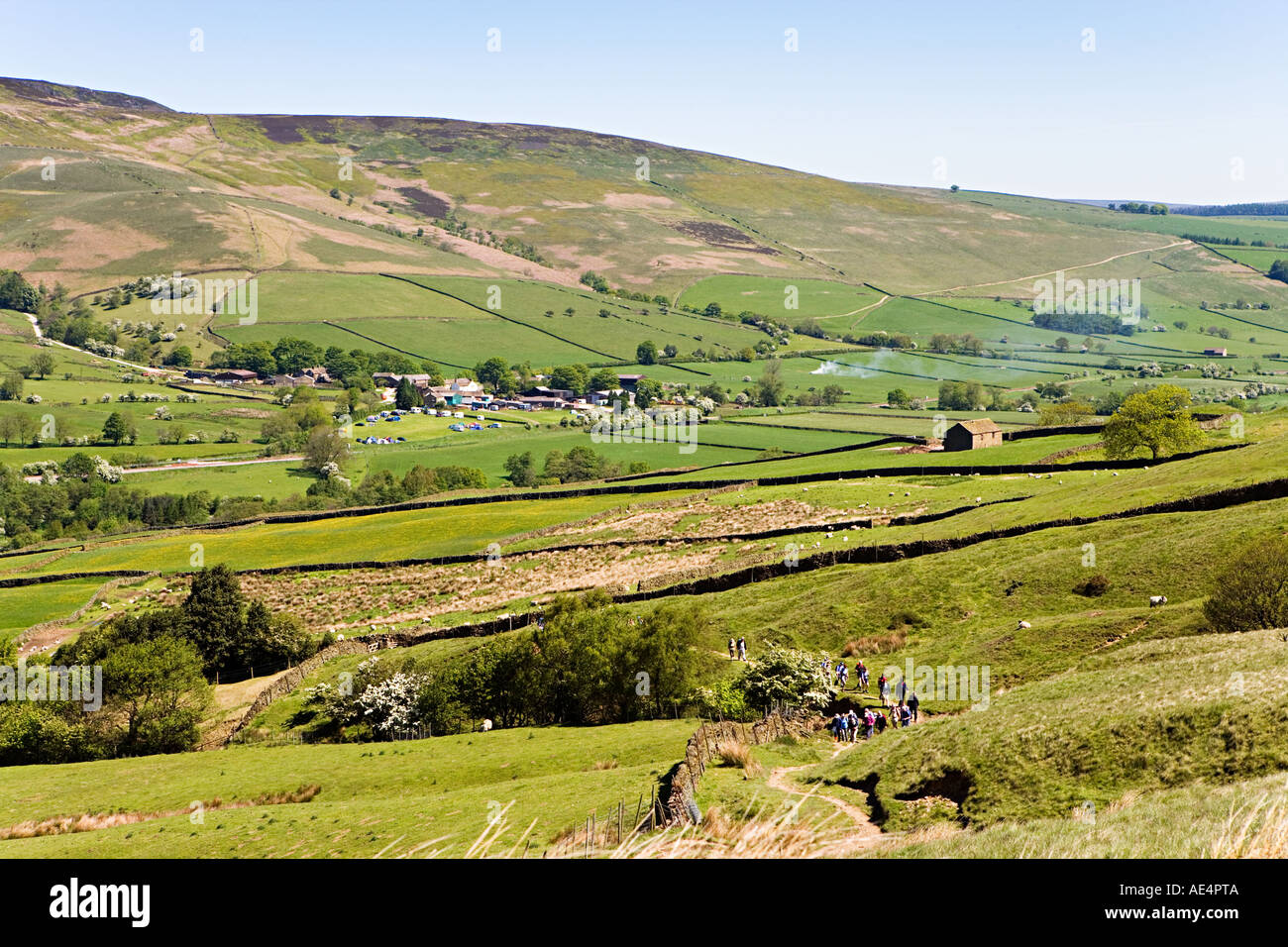 Mam Tor" Summit View Looking Down To The Green Fields Of Edale In "The ...