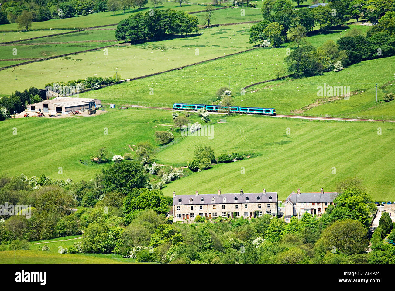 Commuter Train Traveling Through 'The Hope Valley' And "Upper Booth ...