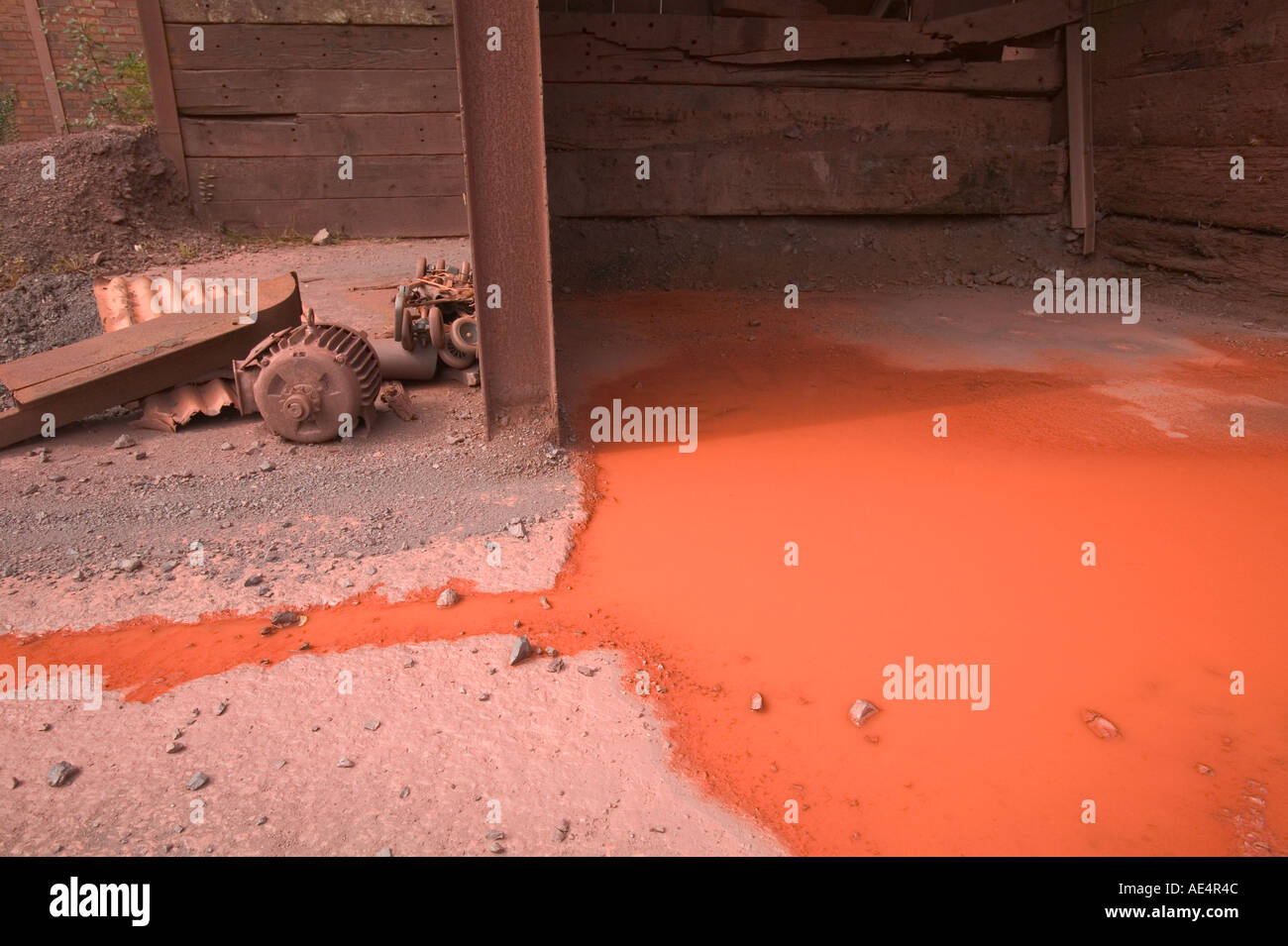 polluted water seeping from Florence Haematite mine egremont west ...