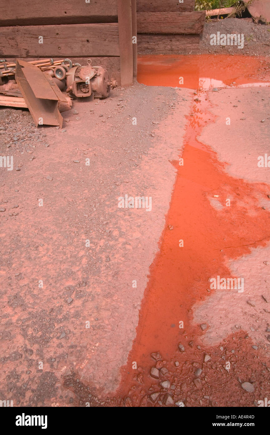 polluted water seeping from Florence Haematite mine egremont west ...