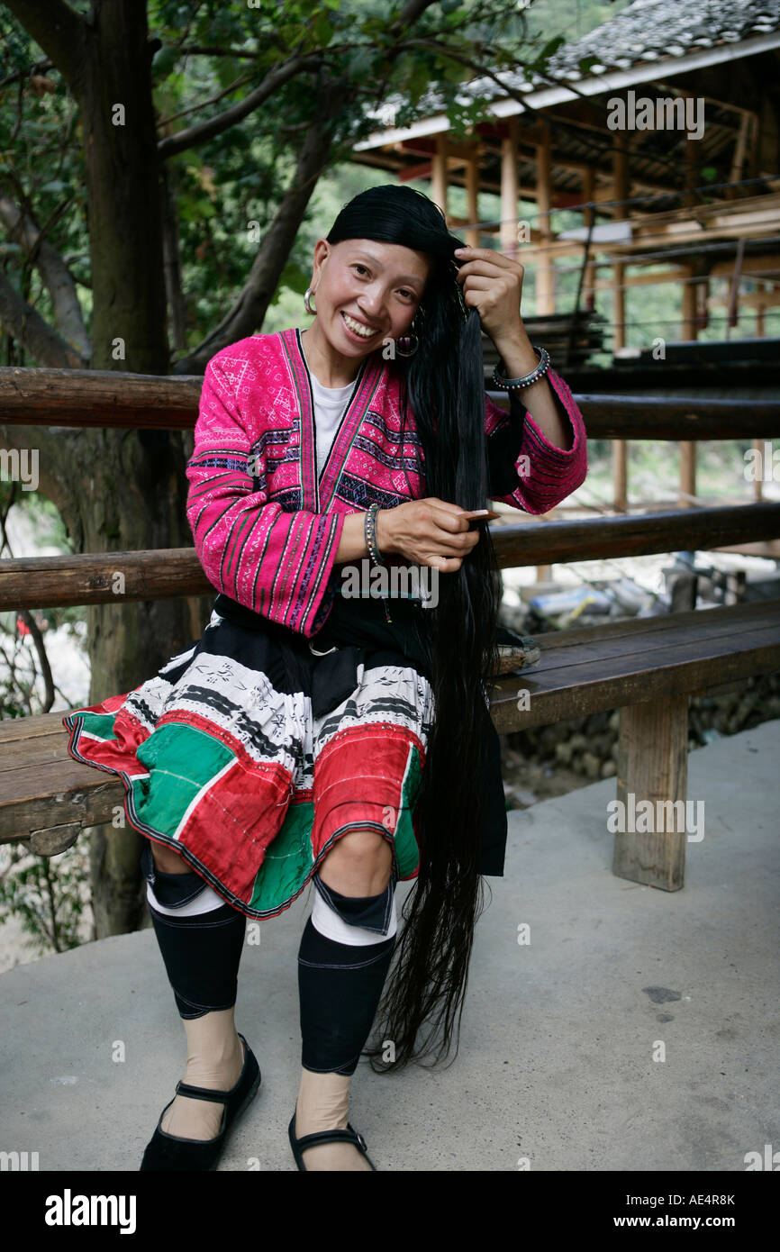 Yao tribe hair hi-res stock photography and images - Alamy