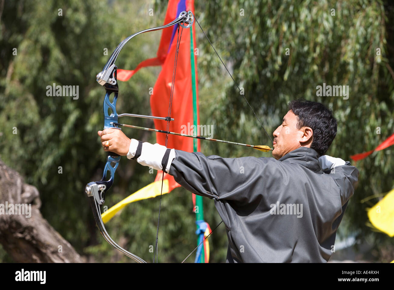 Archery, Bhutan's national sport, Paro, Bhutan, Asia Stock Photo - Alamy