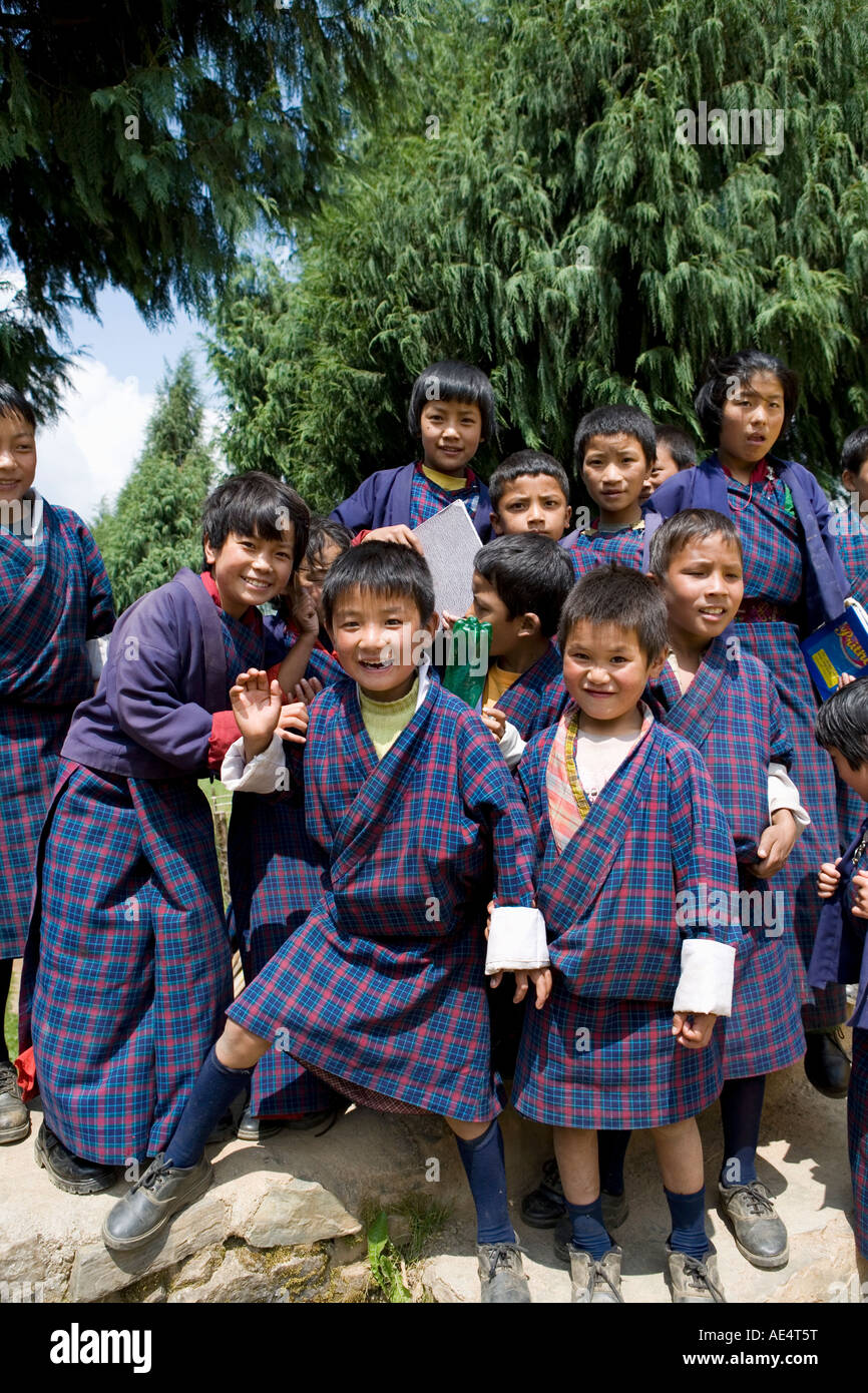 School children, Bhutan, Asia Stock Photo - Alamy