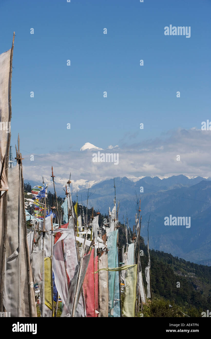 View from Cheli La Pass of Bhutan's most sacred mountain, Mount ...