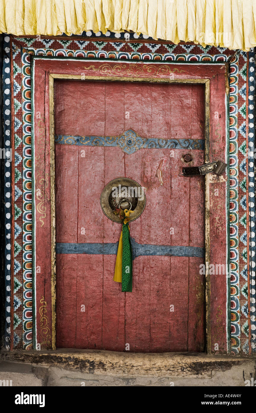 Door, Hemis gompa (monastery), Hemis, Ladakh, Indian Himalaya, India ...