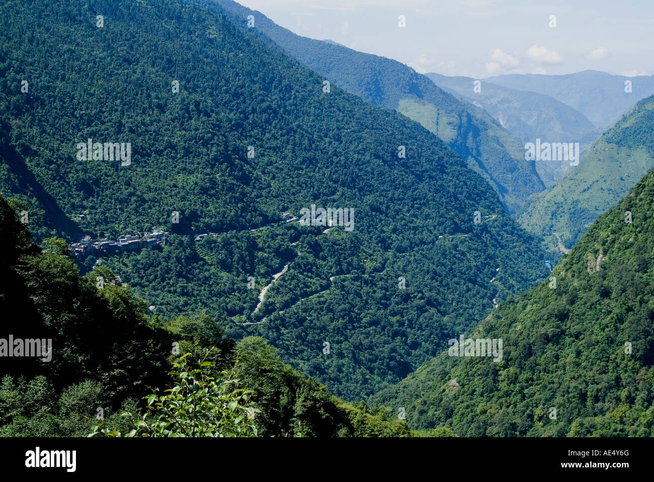 Border between Tibet, China and Nepal, Asia Stock Photo - Alamy