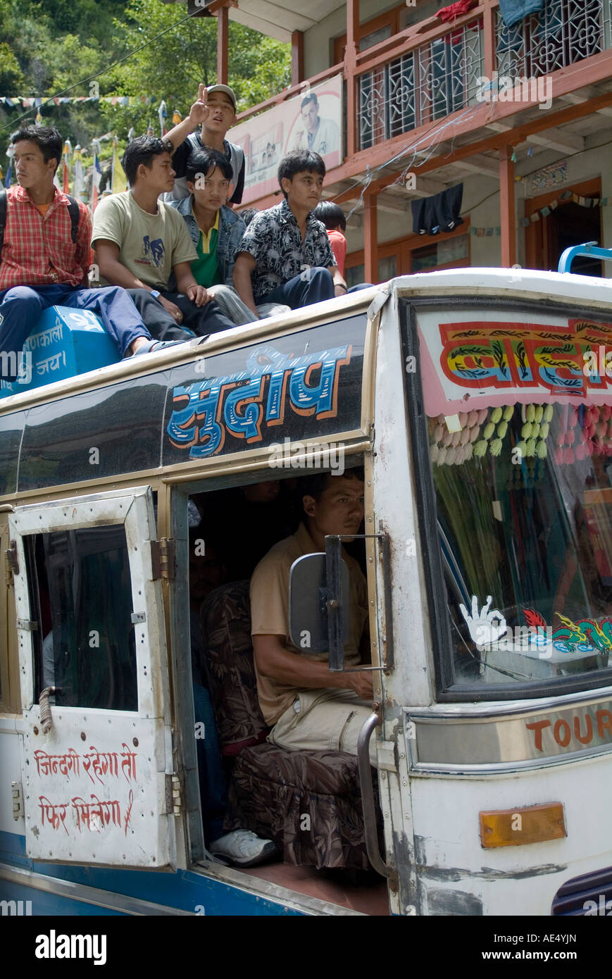 Public transport, border with Tibet, Nepal, Asia Stock Photo - Alamy