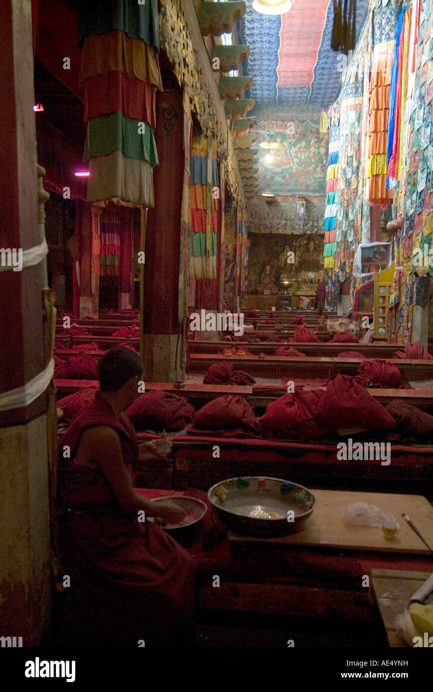 Main prayer hall, Samye Monastery, Tibet, China, Asia Stock Photo - Alamy