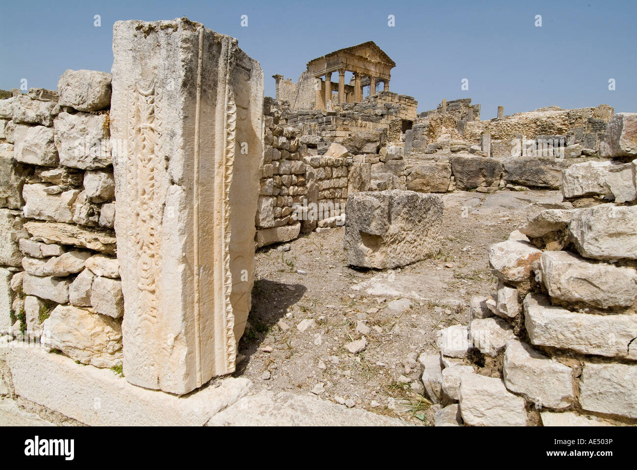 Roman ruins dougga ancient city hi-res stock photography and images - Alamy