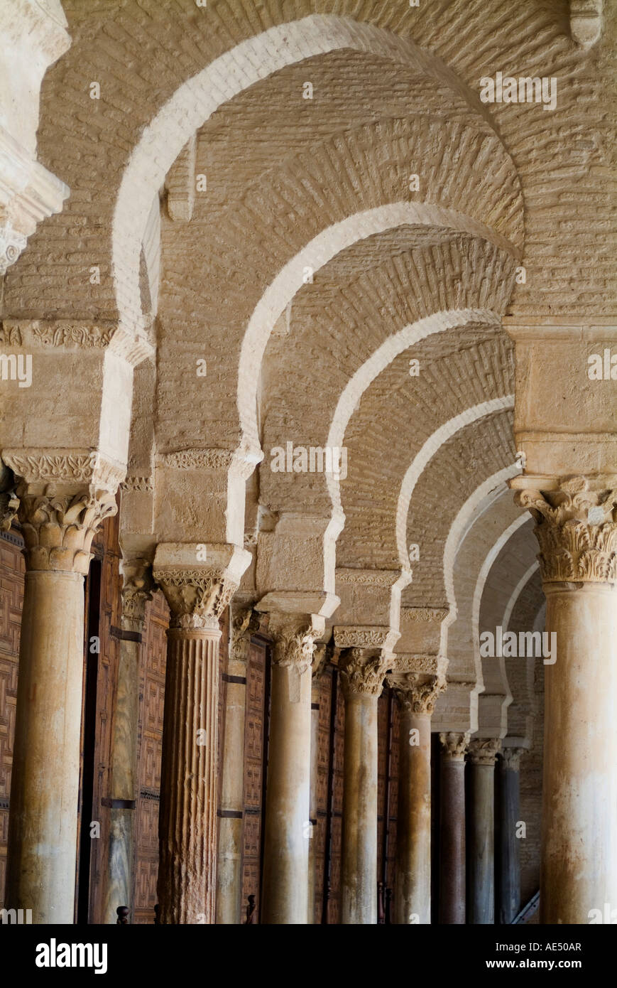 Interior, Mosque Okba (the Great Mosque), Kairouan, UNESCO World ...