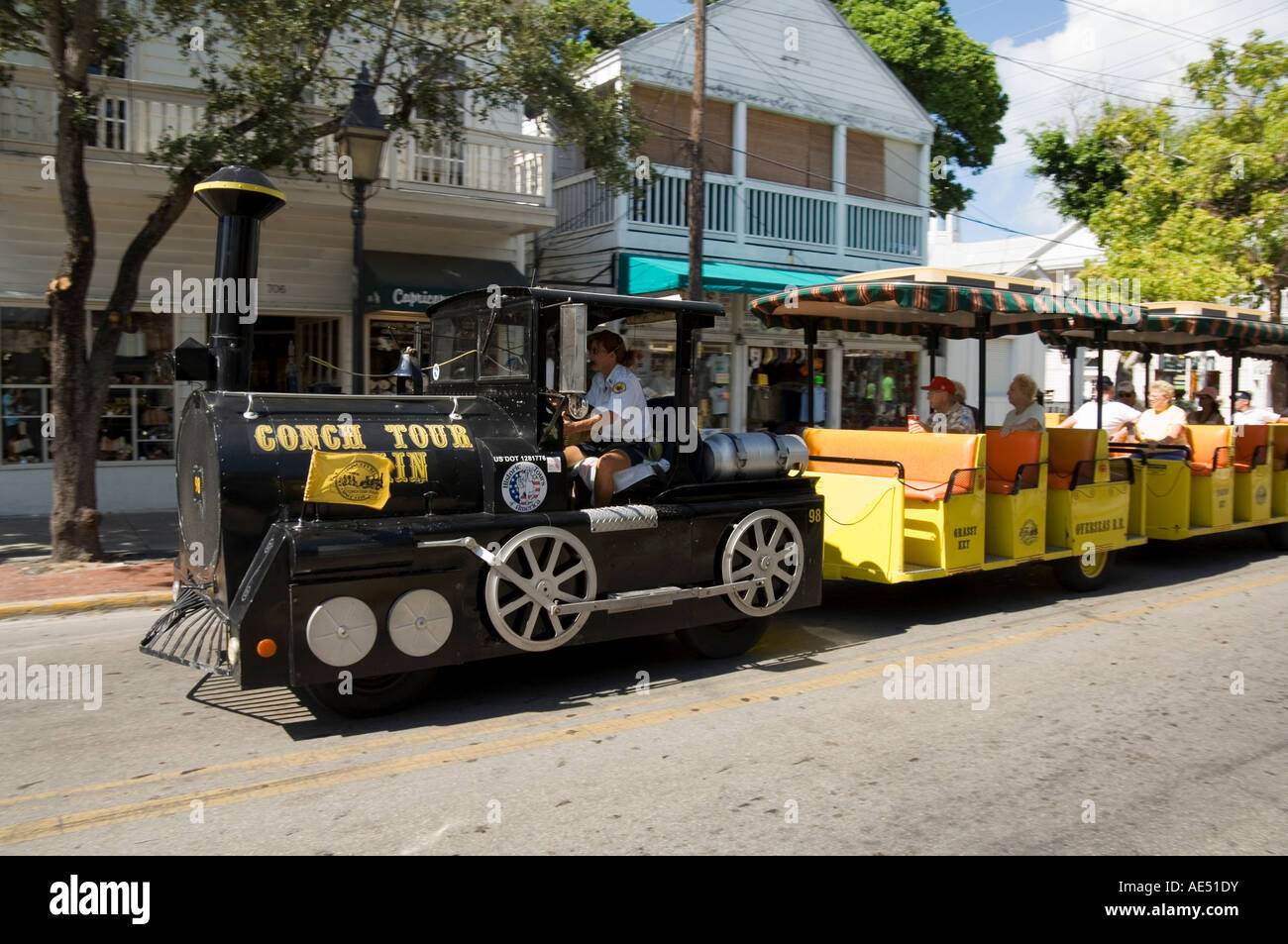 Tourist train, Duval Street, Key West, Florida, United States of ...