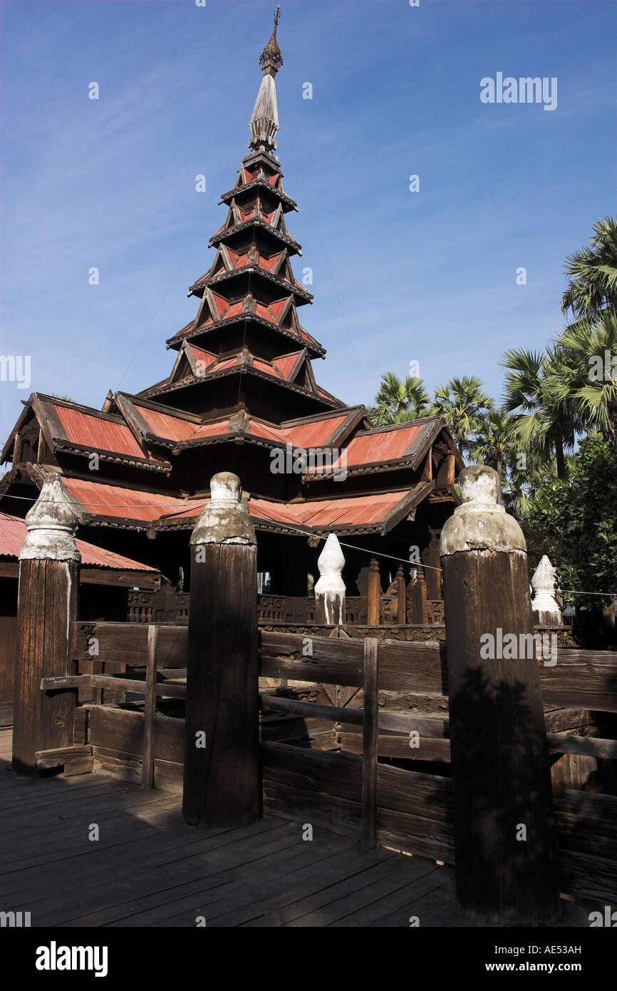 Bagaya Kyaung monastery, built of teak in 1838, supported by 267 posts ...