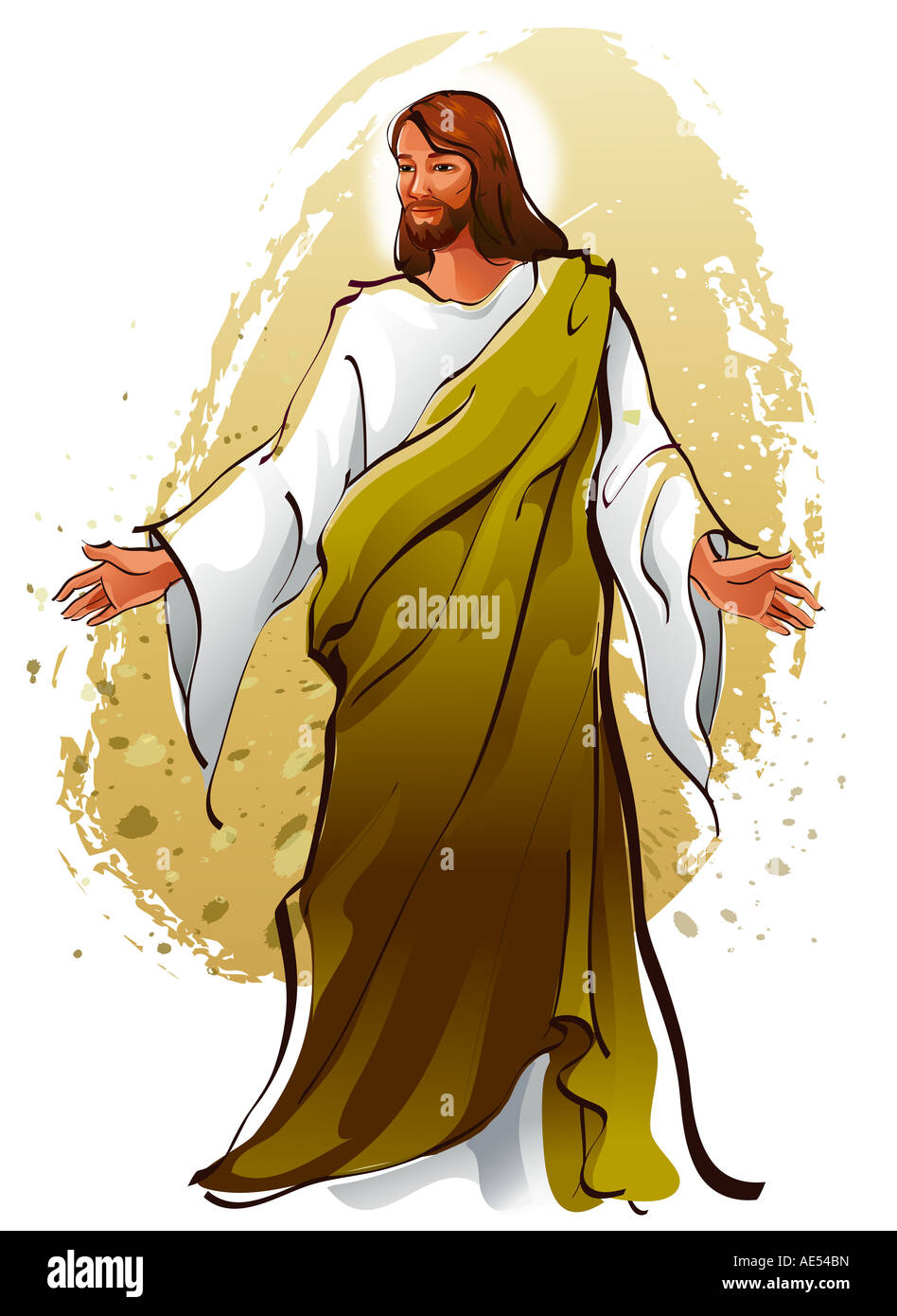 Jesus looking man Cut Out Stock Images & Pictures - Alamy