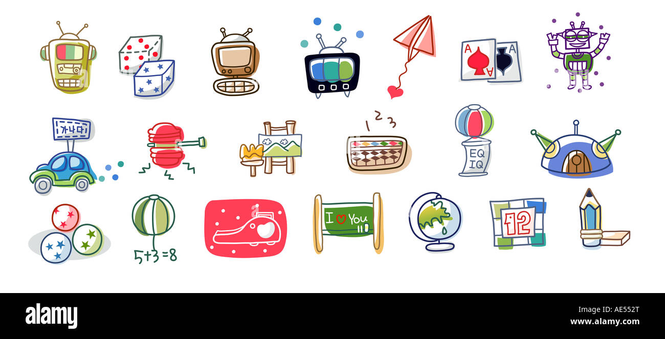 Close-up of different types of objects Stock Photo - Alamy