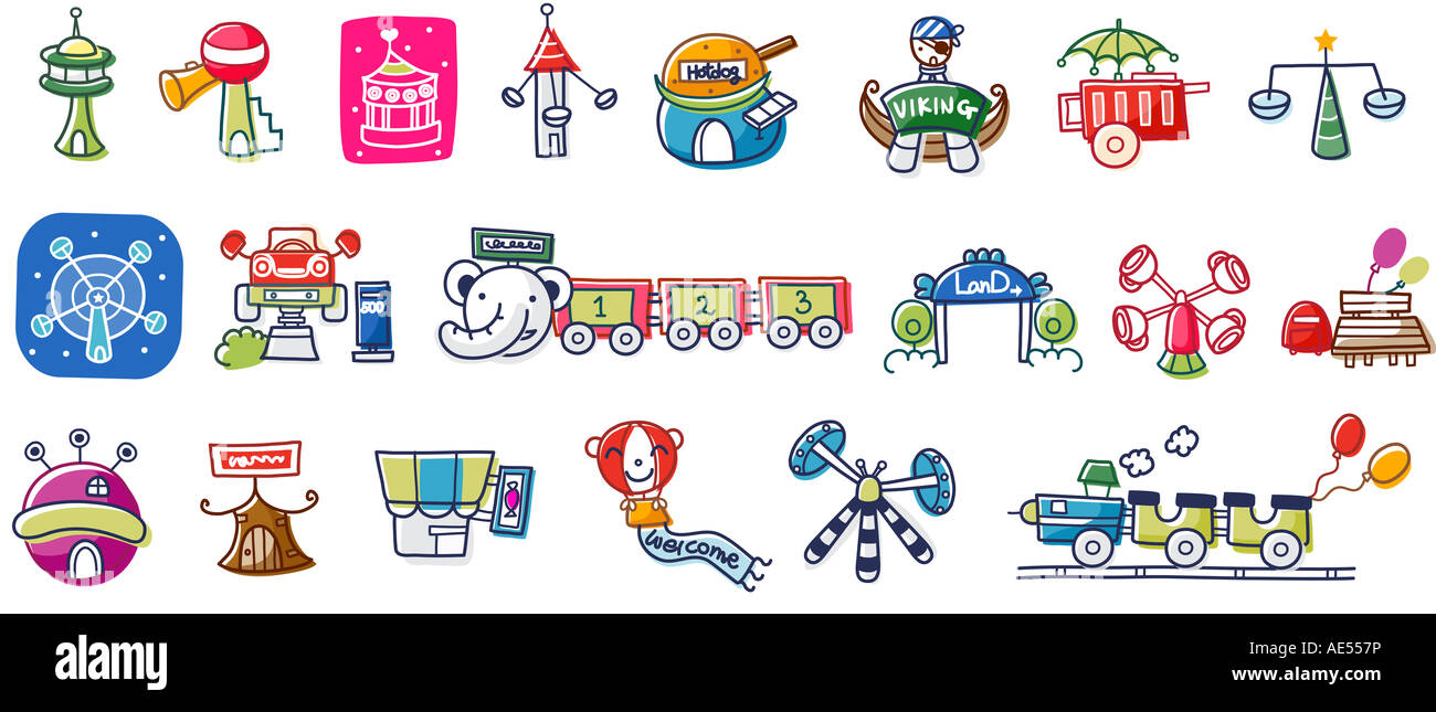 Close-up of various types of toys Stock Photo - Alamy