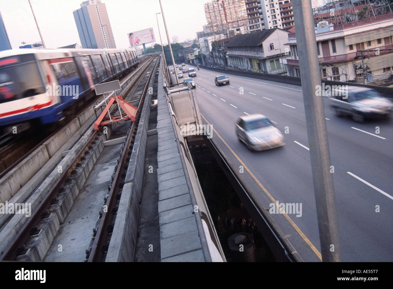 BTS railway Sathorn Bridge Bangkok 2004 Stock Photo - Alamy