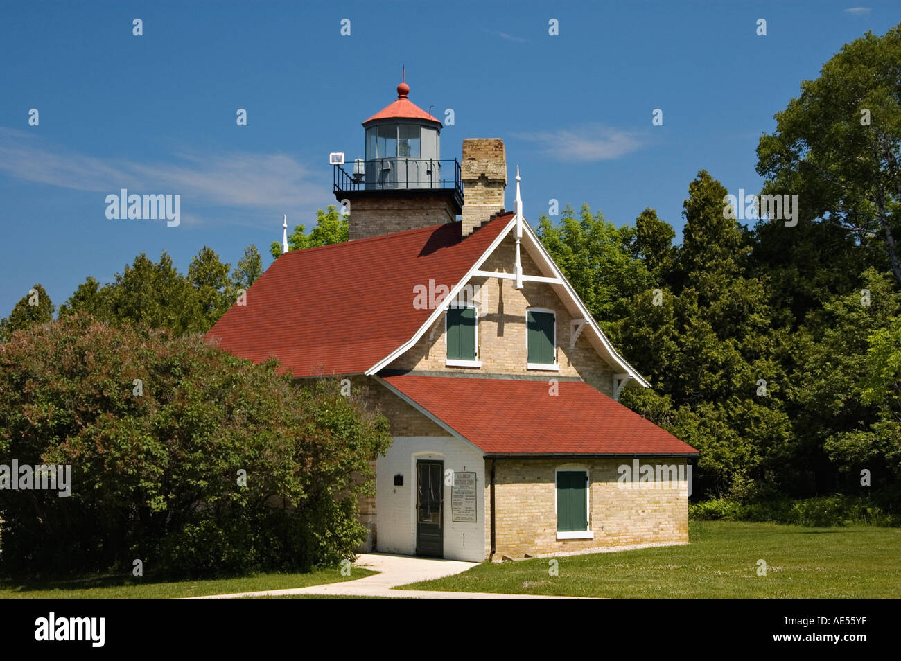Eagle Bluff Lighthouse Lake Michigan Peninsula Point State Park ...
