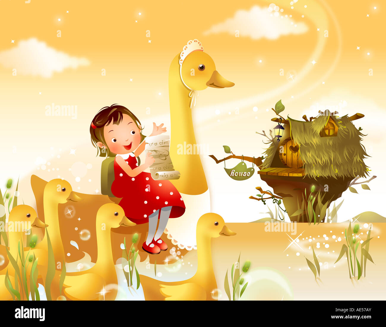 Girl riding duck hi-res stock photography and images - Alamy
