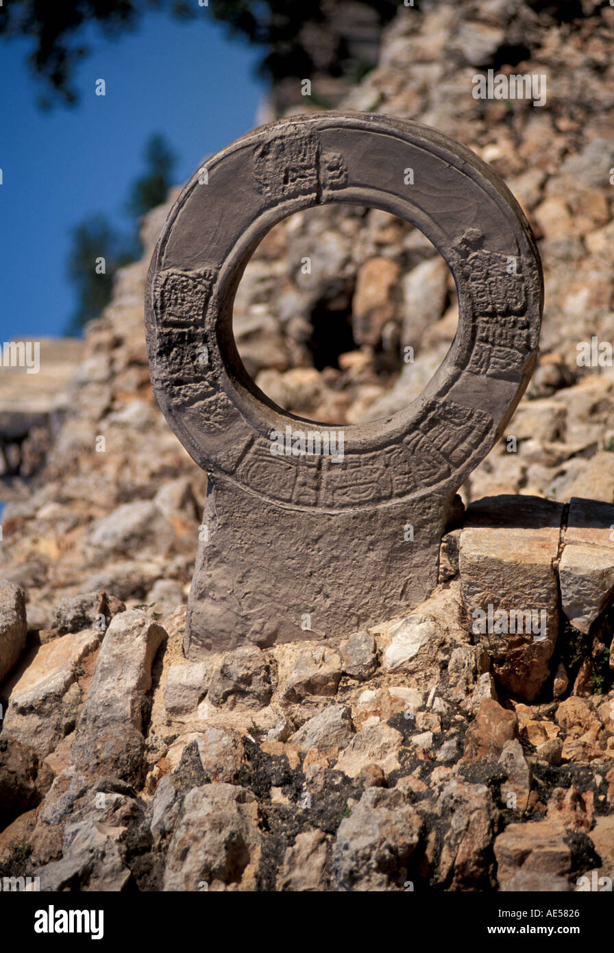 Mexico Uxmal Ball court Stock Photo - Alamy