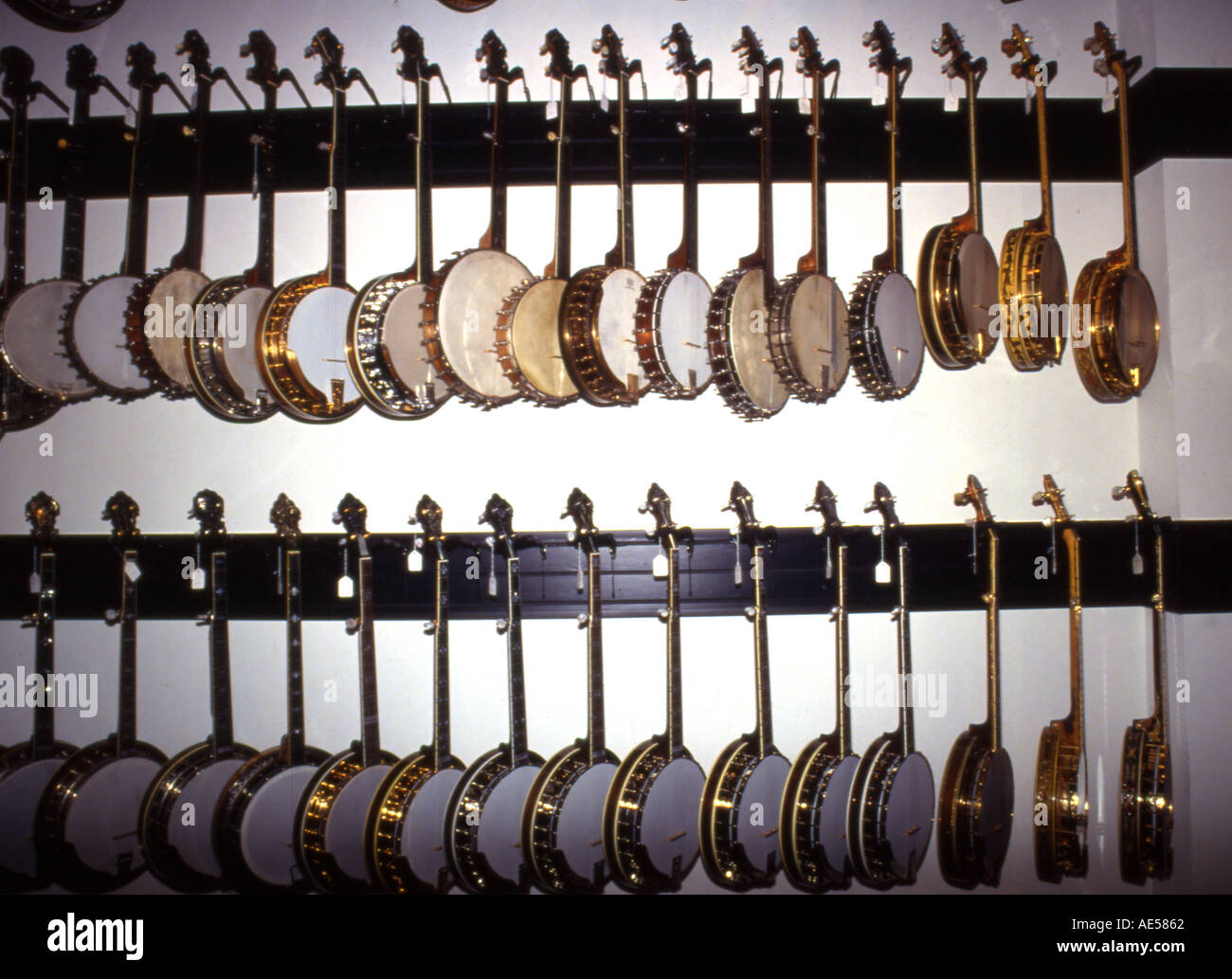 Banjos On Display Stock Photo - Alamy