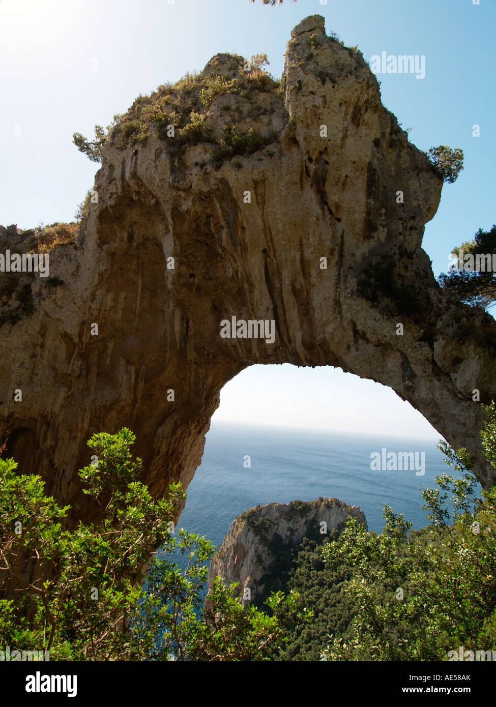 The Natural Arch Arco Naturale Capri Italy Stock Photo - Alamy
