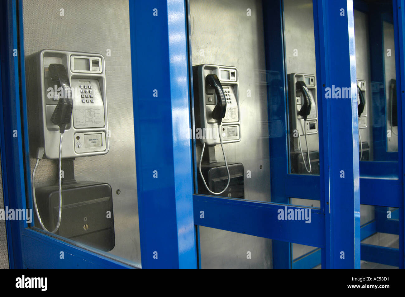 Public payphones in London England UK Stock Photo - Alamy