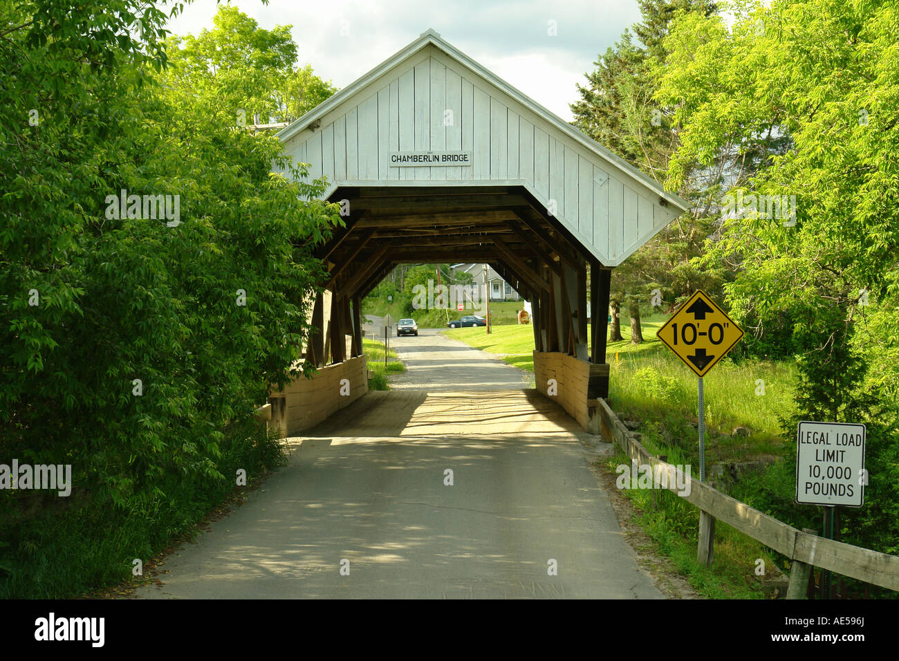 AJD59619, Lyndon, VT, Vermont, Chamberlin Covered Bridge Stock Photo ...