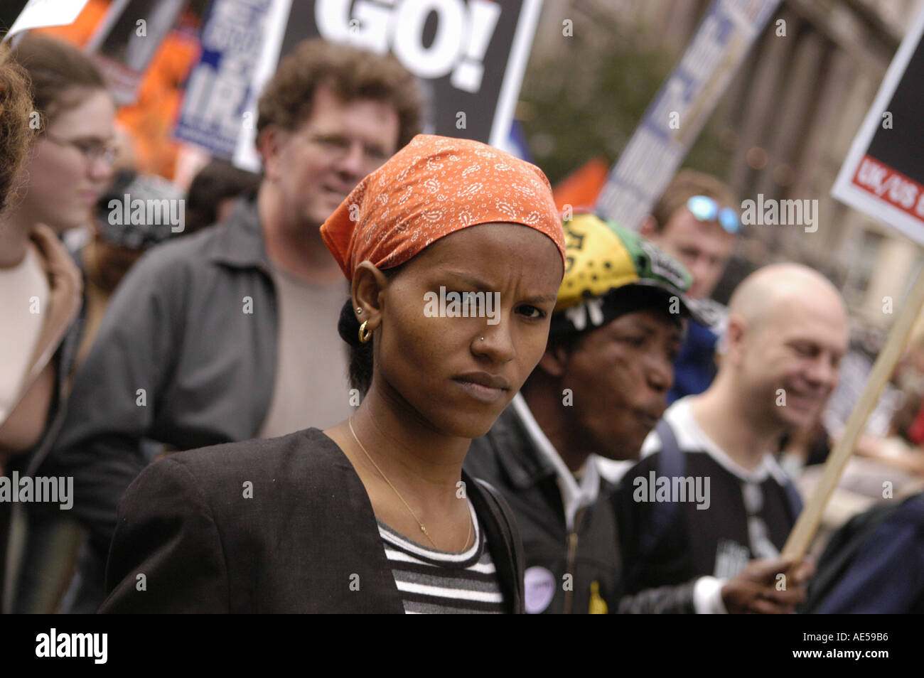Demonstration against the occupation of iraq hi-res stock photography ...